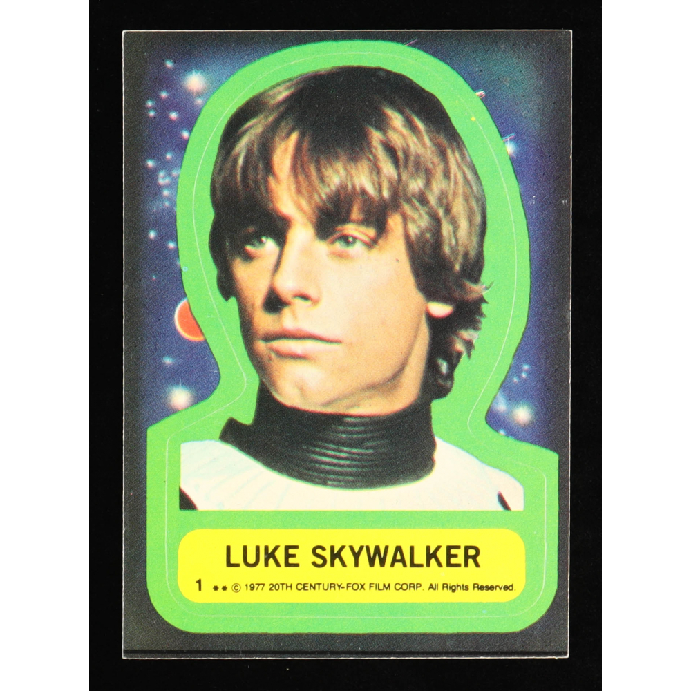 Luke Skywalker 1977 Star Wars Stickers #1 | Pristine Auction