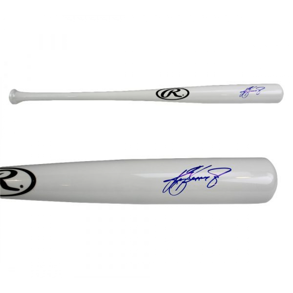 Ken Griffey Jr. Signed Rawlings White Pearl Chrome Baseball Bat ...