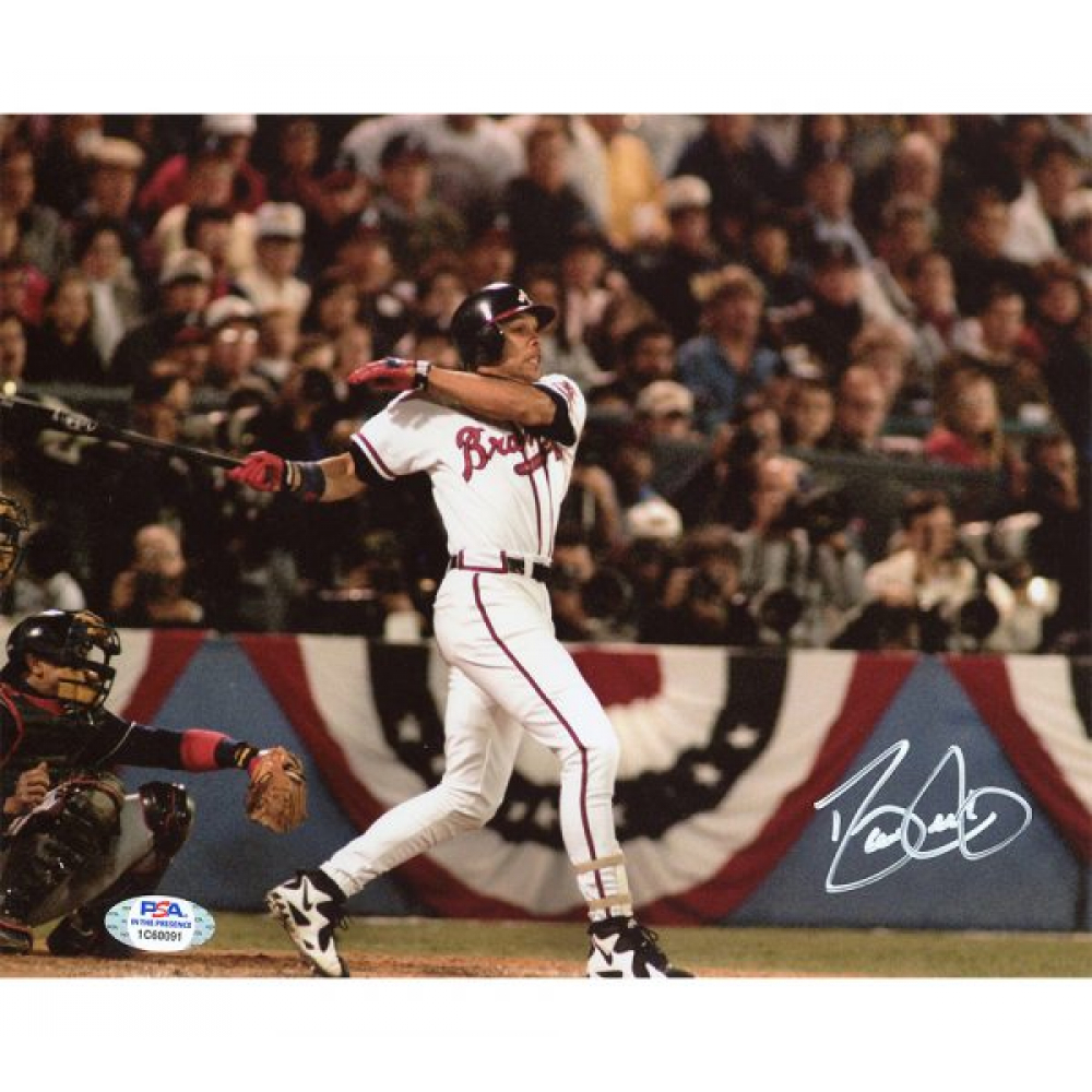 Dave Justice Signed Braves 8x10 Photo (PSA) | Pristine Auction