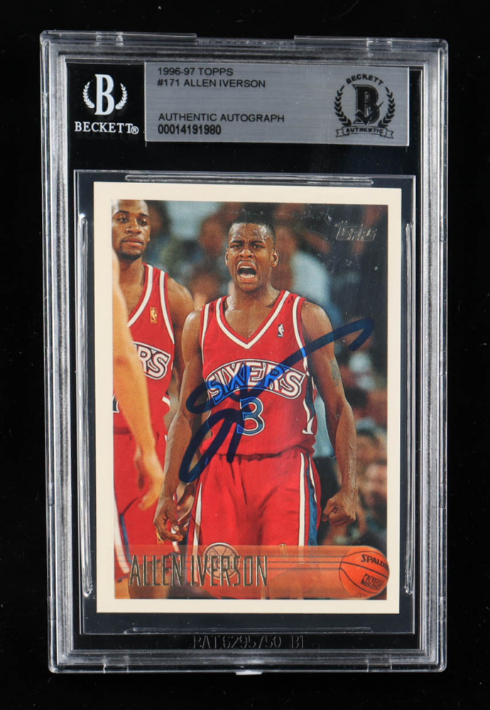 Allen Iverson Signed 1996-97 Topps #171 RC (BGS) | Pristine Auction