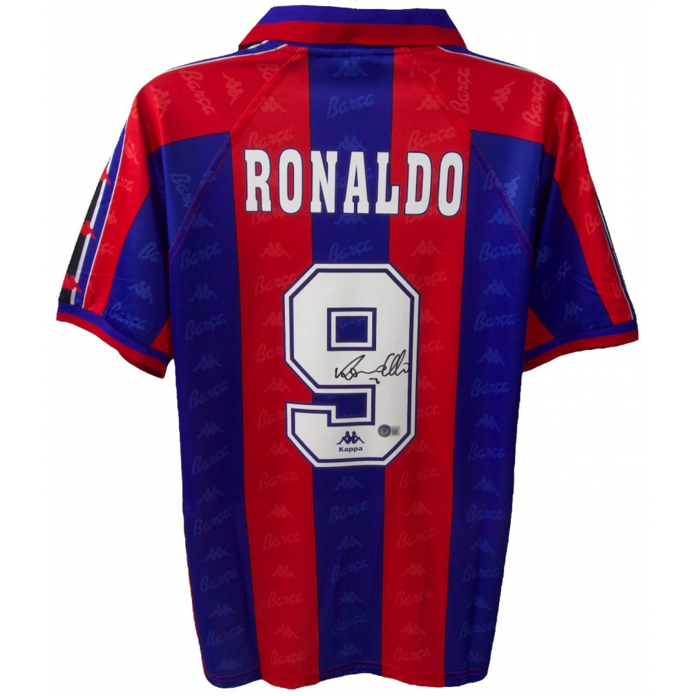 Ronaldo Nazario Signed Barcelona Jersey (Beckett) | Pristine Auction