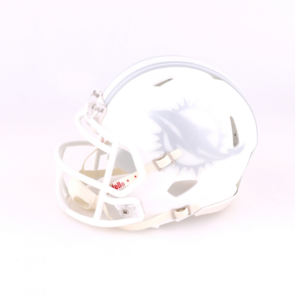 Tyreek Hill Signed Dolphins Custom Matte White ICE Mini Speed Helmet ...
