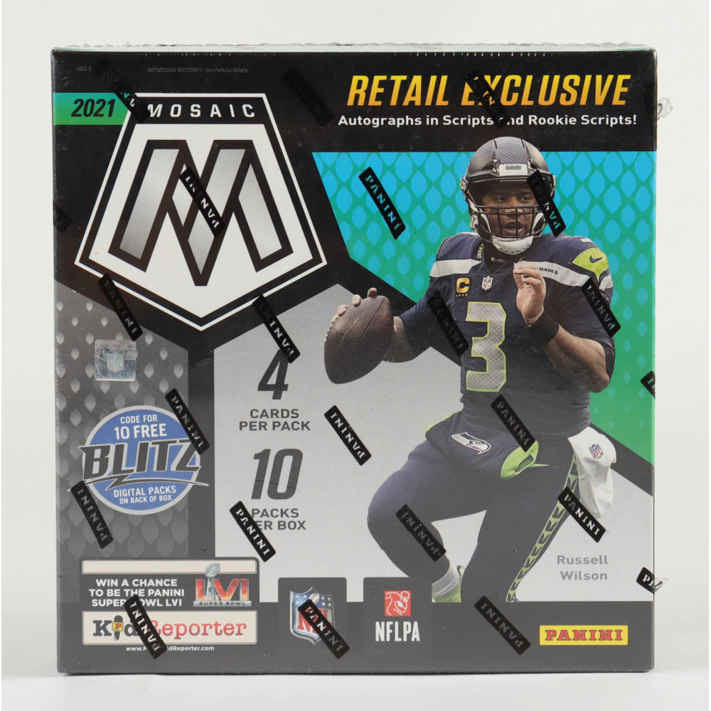 2021 Panini Mosaic Football Mega Box with (10) Packs | Pristine Auction