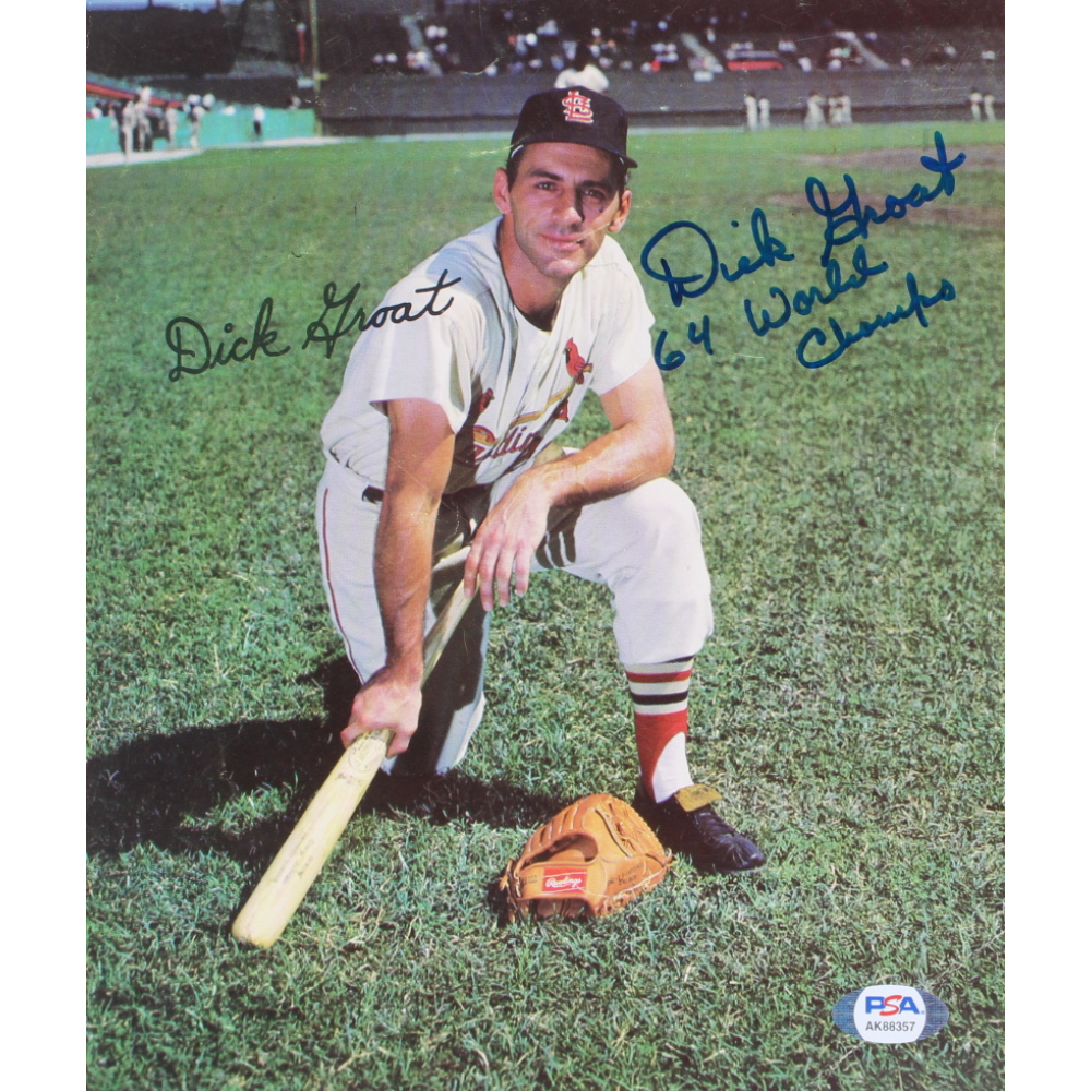 Dick Groat Signed Pirates 8x10 Photo Inscribed "64 World Champs" (PSA ...