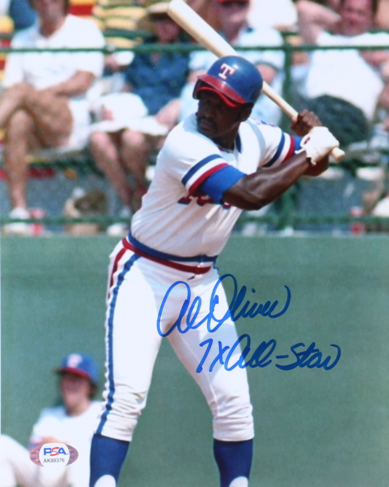 Al Oliver Signed Rangers 8x10 Photo Inscribed "7X All-Star" (PSA ...