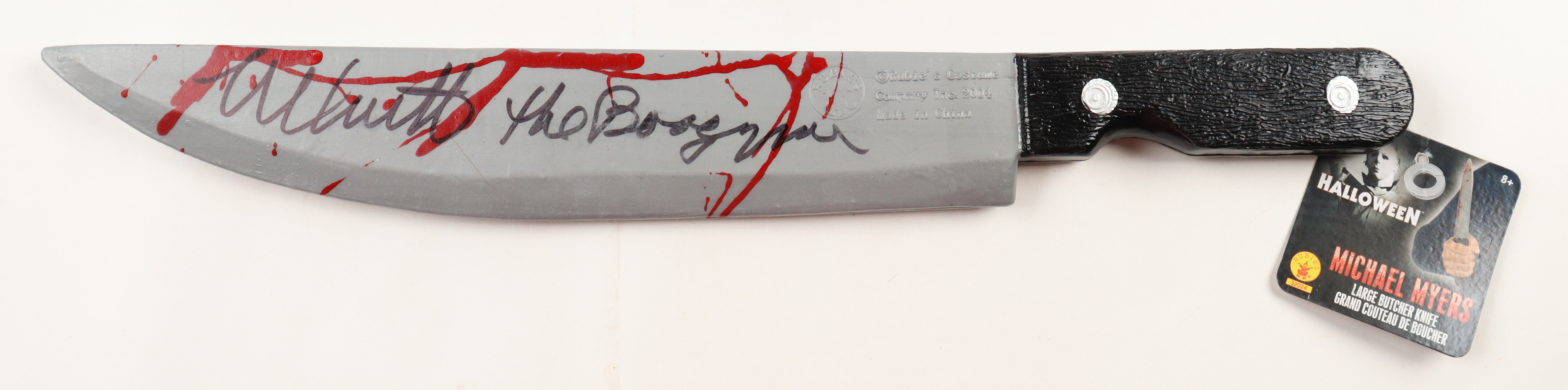 Nick Castle Signed "Halloween" Plastic Knife Inscribed "The Boogeyman ...