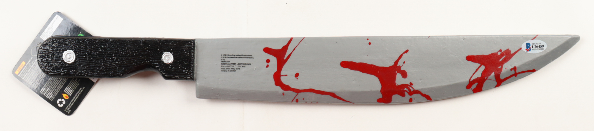 Nick Castle Signed "Halloween" Plastic Knife Inscribed "The Boogeyman ...