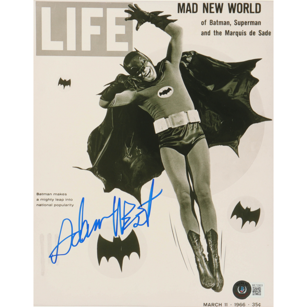 Adam West Signed "Batman" 8x10 Photo with Orignal "Life" Magazine ...