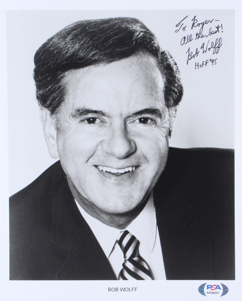 Bob Wolff Signed 8x10 Photo Inscribed "All The Best!" & "HOF '95" (PSA ...