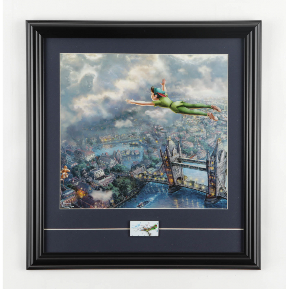 Thomas Kinkade Walt Disney's "Peter Pan" 16x17 Custom Framed Print ...