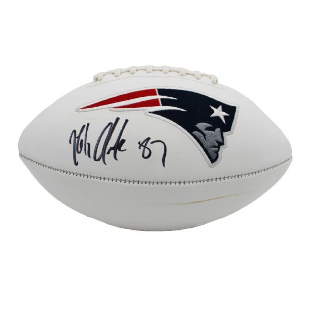 Rob Gronkowski Signed Patriots Logo Football (Radtke) | Pristine Auction