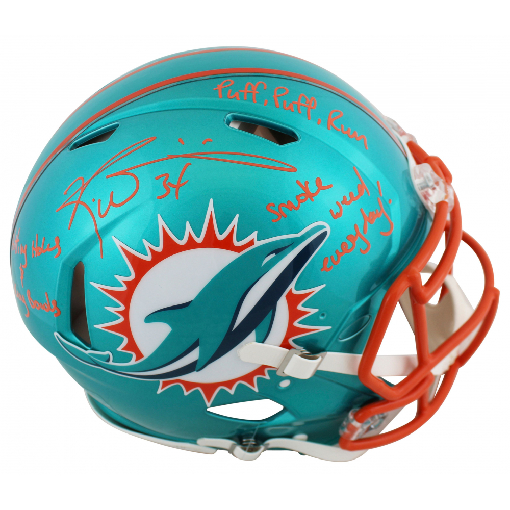 Ricky Williams Signed Dolphins Full-Size Flash Alternate Speed Helmet ...
