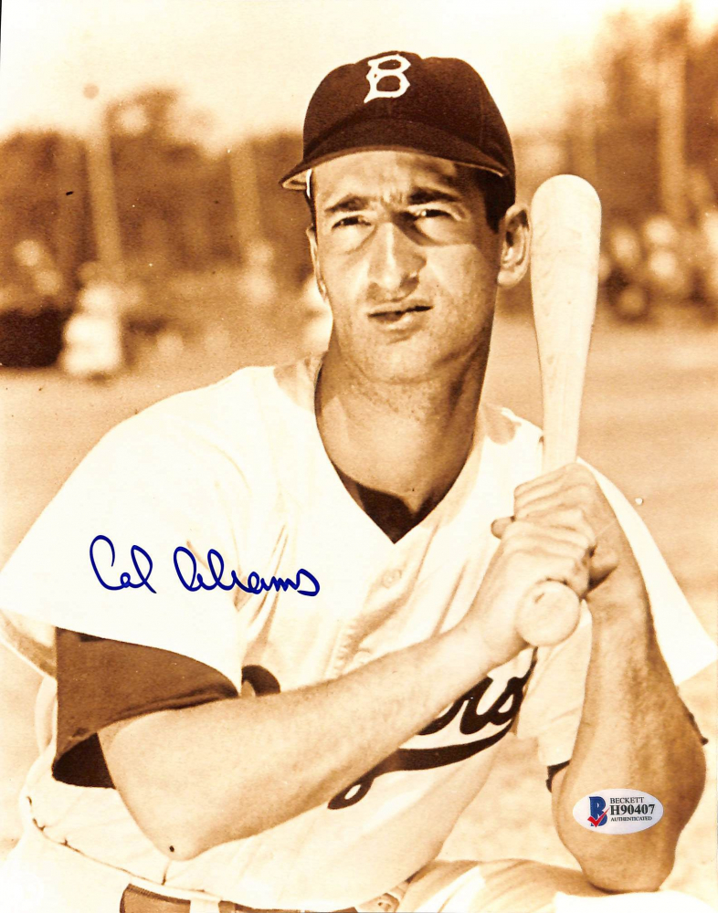 Cal Abrams Signed Dodgers 8x10 Photo (Beckett) | Pristine Auction