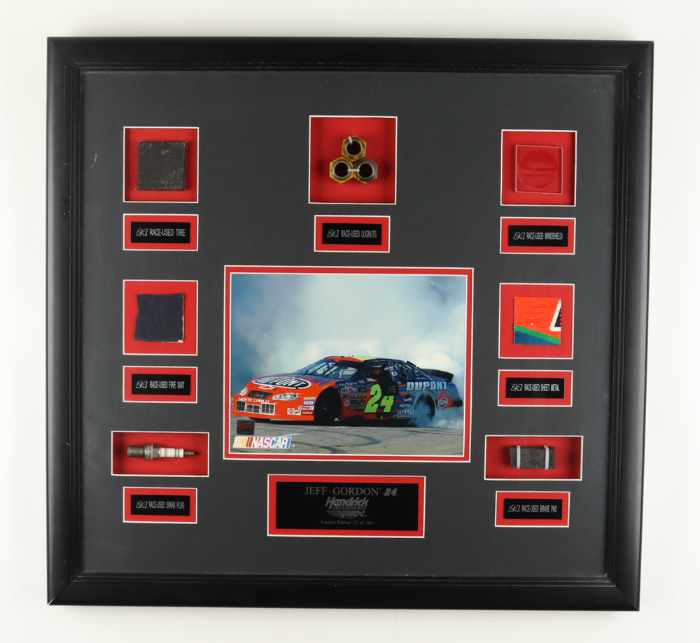 Jeff Gordon LE NASCAR 24x25x1.5 Custom Framed Shadow Box Display with ...