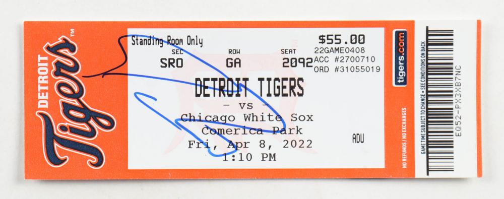 Spencer Torkelson Signed 2022 Tigers MLB Debut Ticket (JSA) | Pristine ...