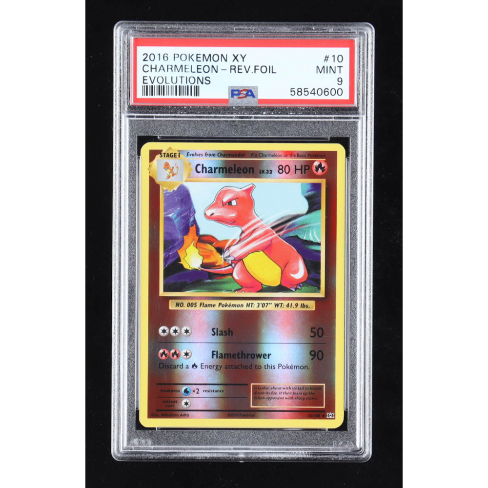 Charmeleon Pokemon 2016 Evolutions #10 Reverse Holo (PSA 10) | Pristine ...