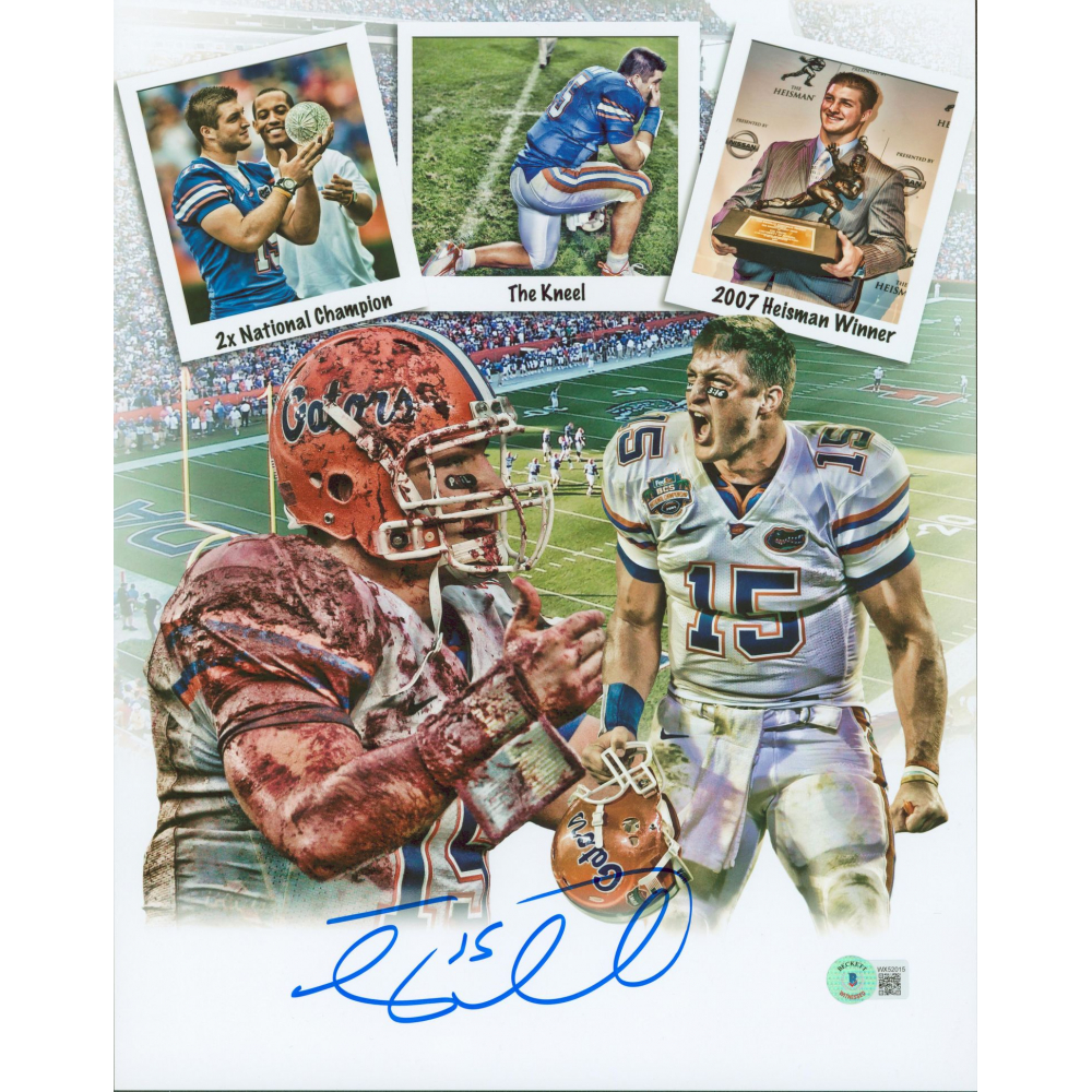 Tim Tebow Signed Florida Gators 11x14 Photo (Beckett) | Pristine Auction