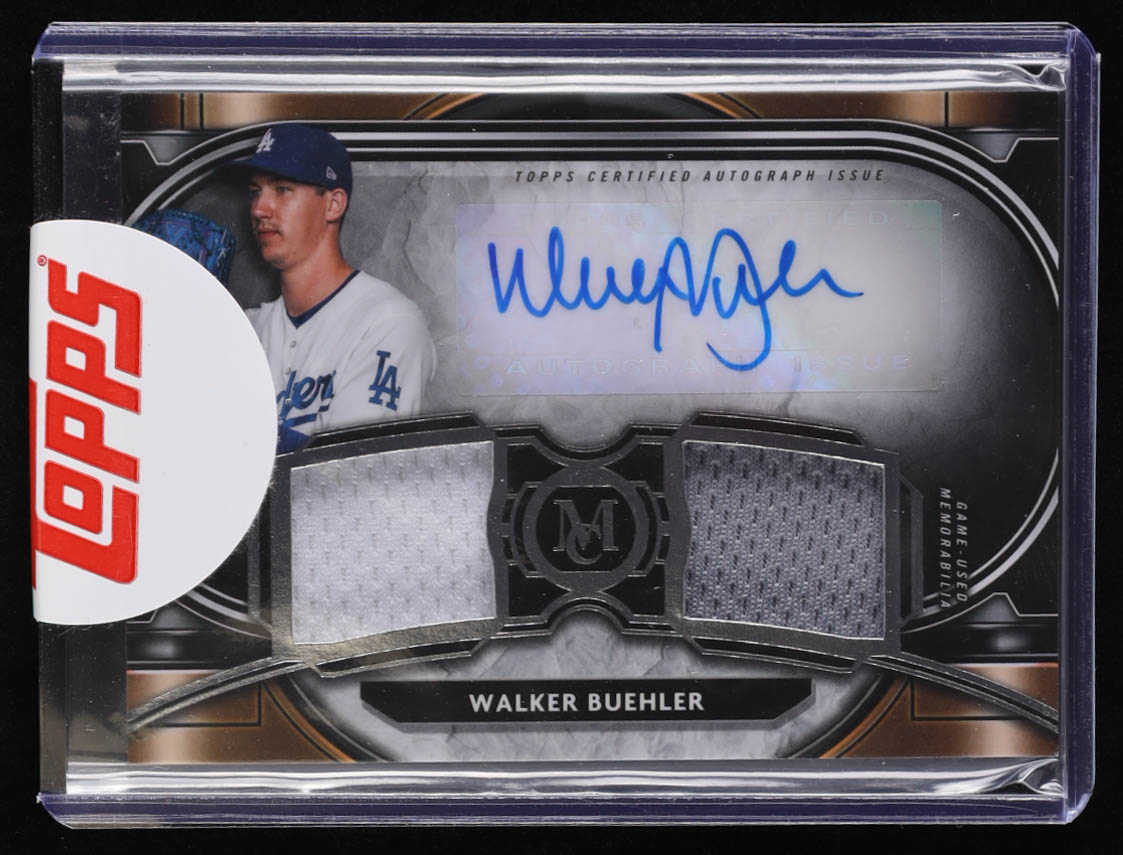 Walker Buehler 2021 Topps Museum Collection Signature Swatches Dual ...