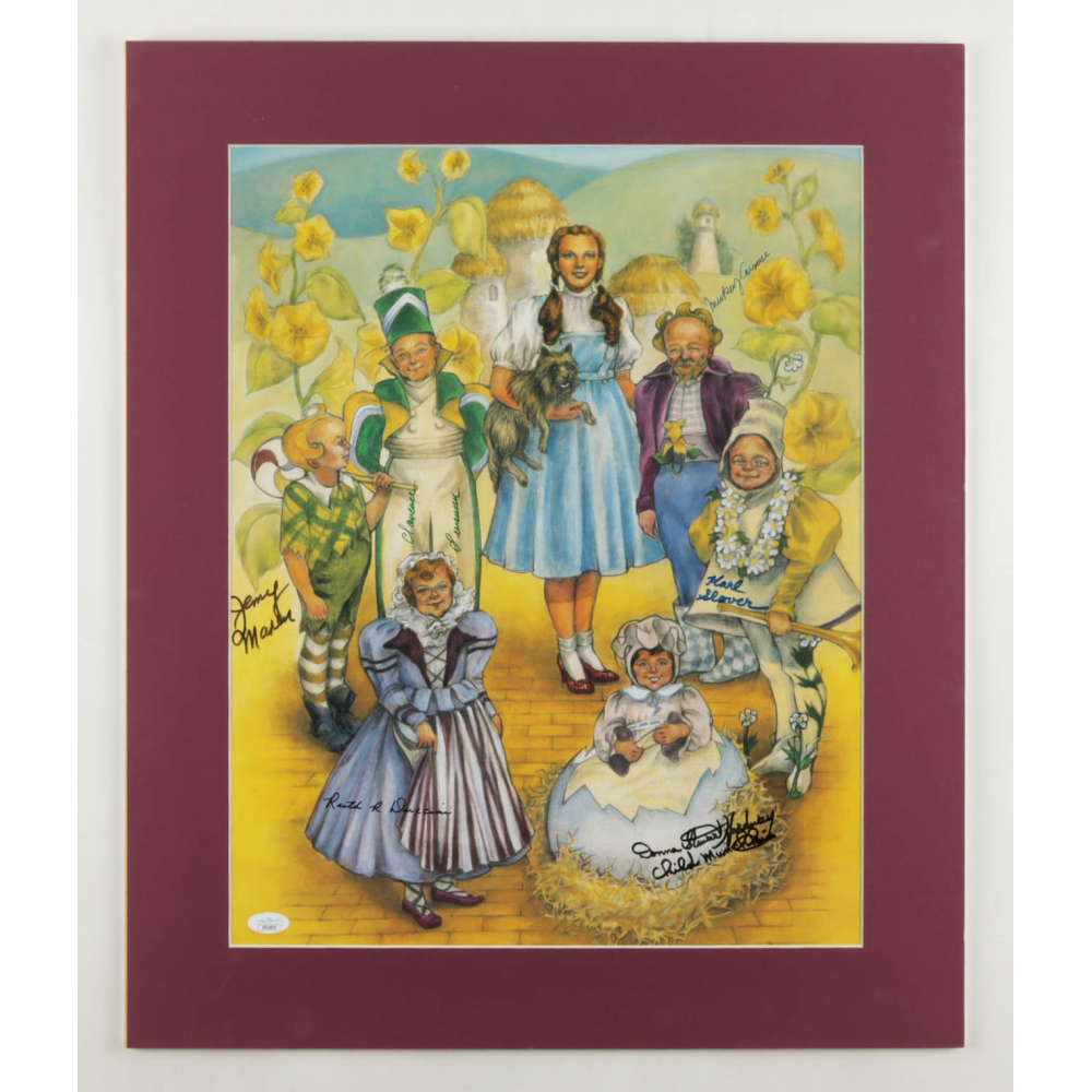 "The Wizard of Oz" 20x24 Photo Cast-Signed by (6) with Mickey Carroll ...