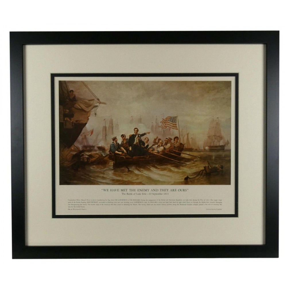 The Battle of Lake Erie USS Lawrence Custom Framed Print Display ...