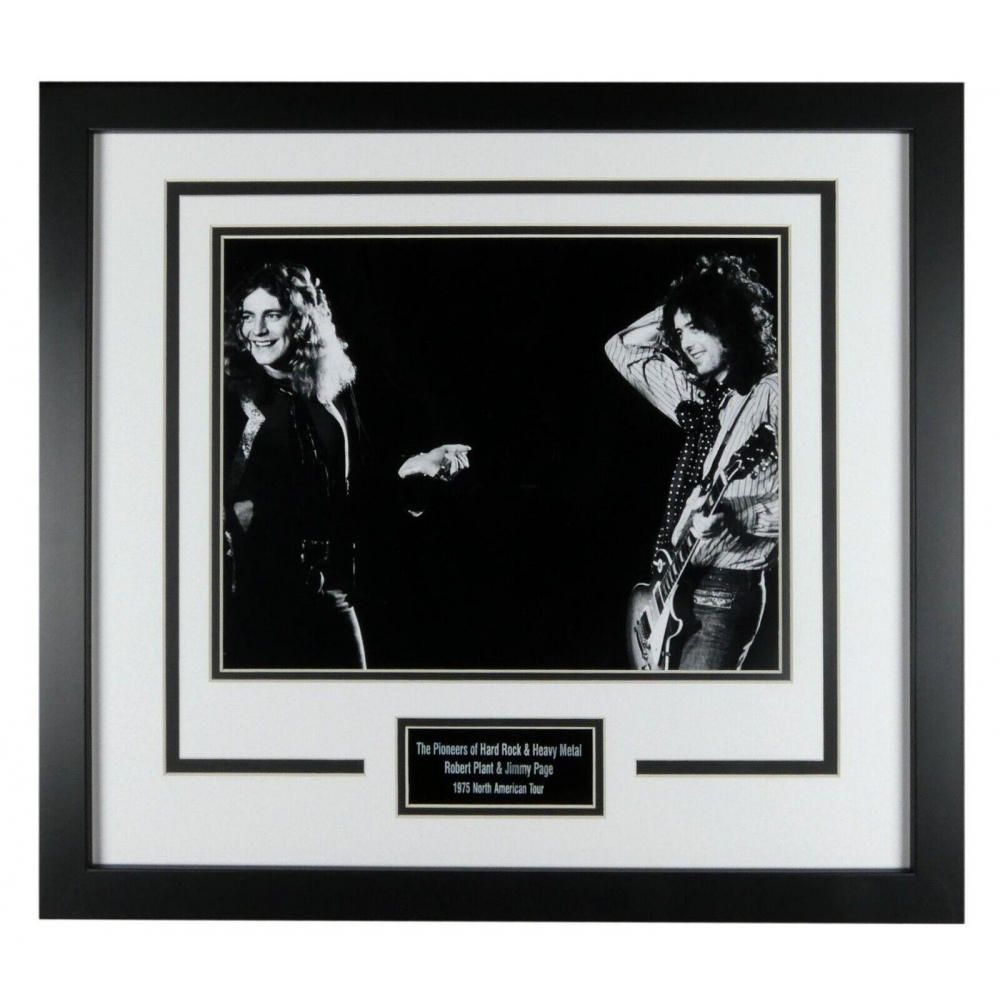 Robert Plant & Jimmy Page Led Zeppelin Custom Framed Photo Display ...