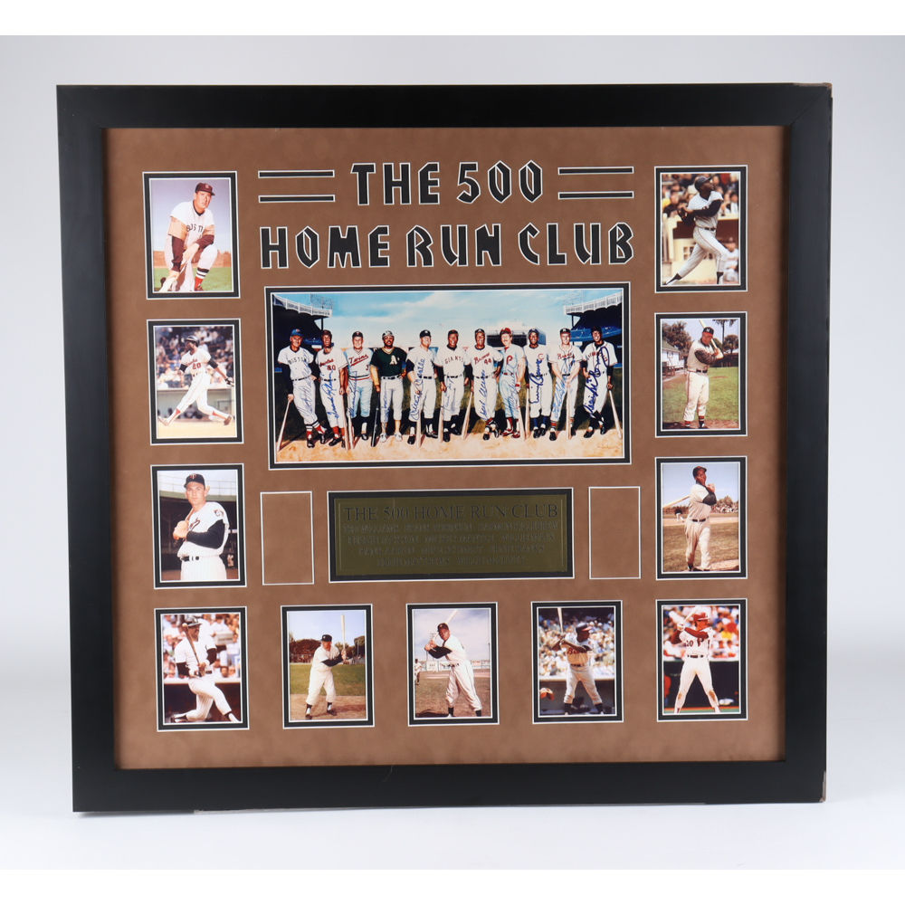 "The 500 Home Run Club" 28x30 Custom Framed Print Signed by (11) with ...