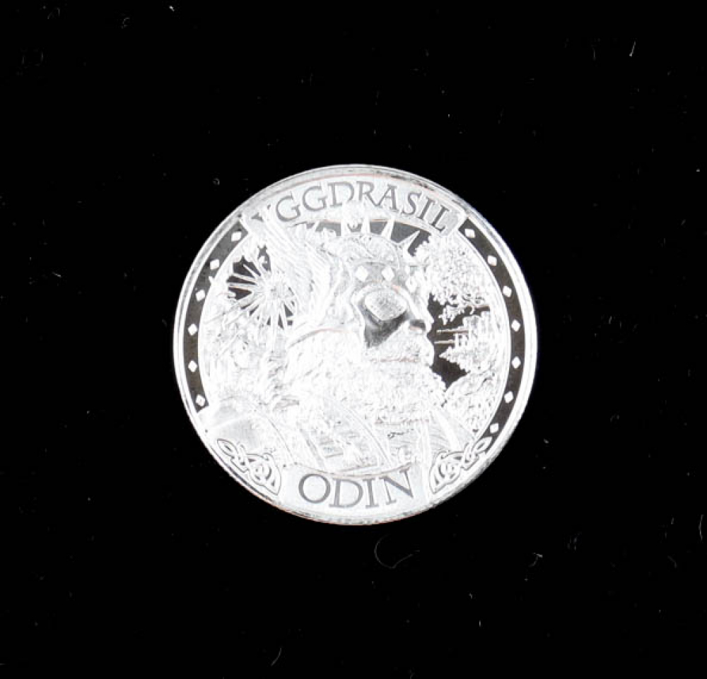 1 Oz. .999 Fine Silver "Odin - Crossing the Bifrost Bridge to Asgard ...