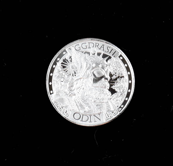 1 Oz. .999 Fine Silver "Odin - Crossing the Bifrost Bridge to Asgard ...