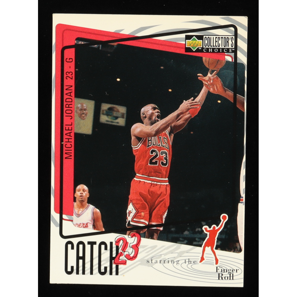 Michael Jordan / Catch 23 Finger Roll 1997-98 Collector's Choice #187 ...