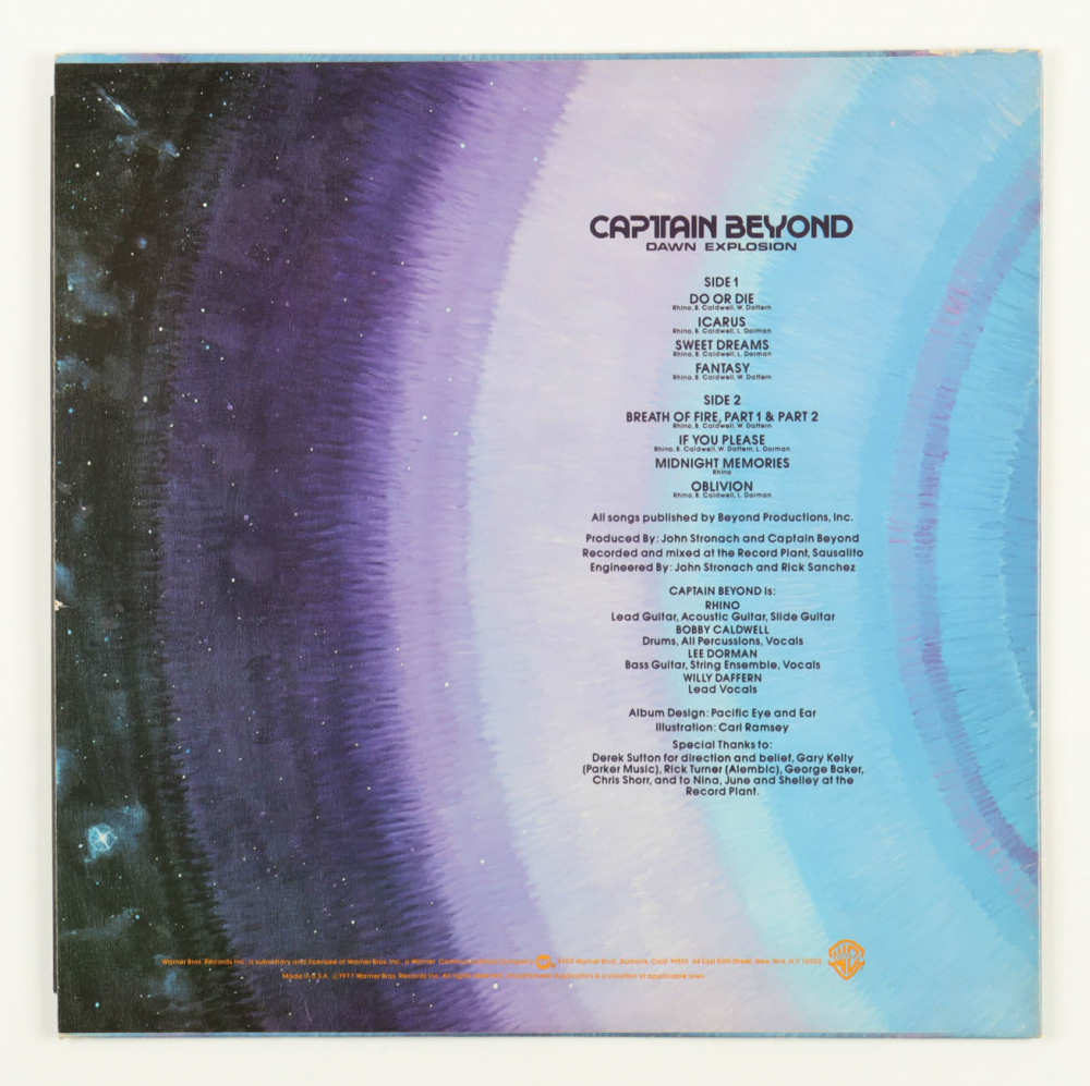 Captain Beyond "Dawn Explosion" 1977 LP Vinyl Record Album | Pristine ...