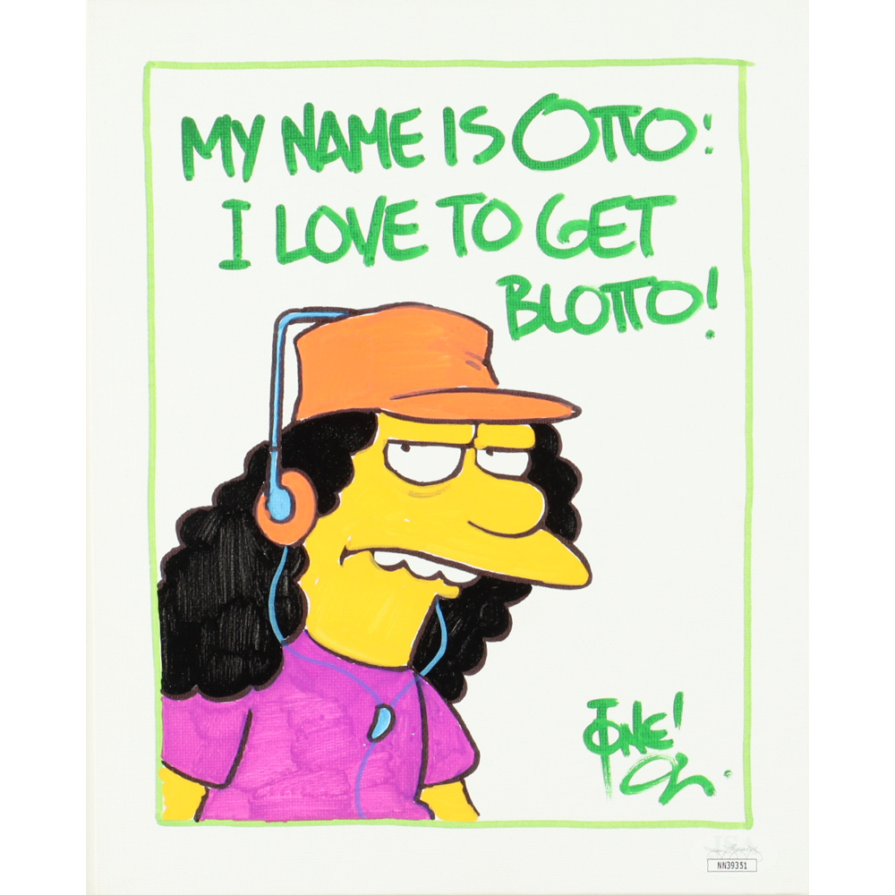 Tone Rodriguez Signed "The Simpsons" 8x10 Painting on Canvas (JSA ...