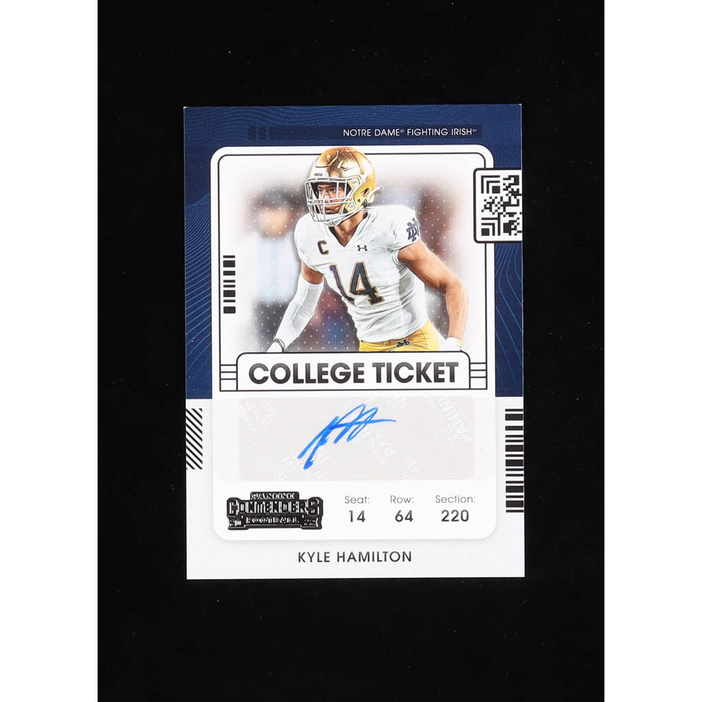 Kyle Hamilton 2022 Panini Chronicles Draft Picks Contenders College ...