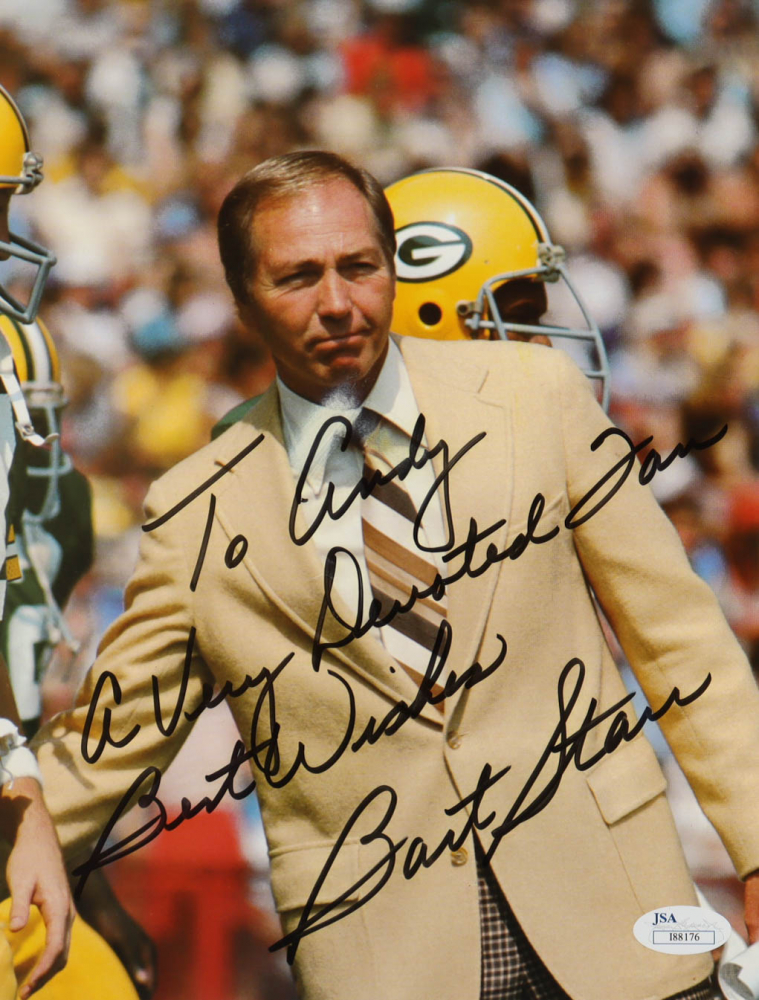 Bart Starr Signed Packers 8x10 Photo Inscribed "A Very Devoted Fan" & "Best Wishes" (JSA ...
