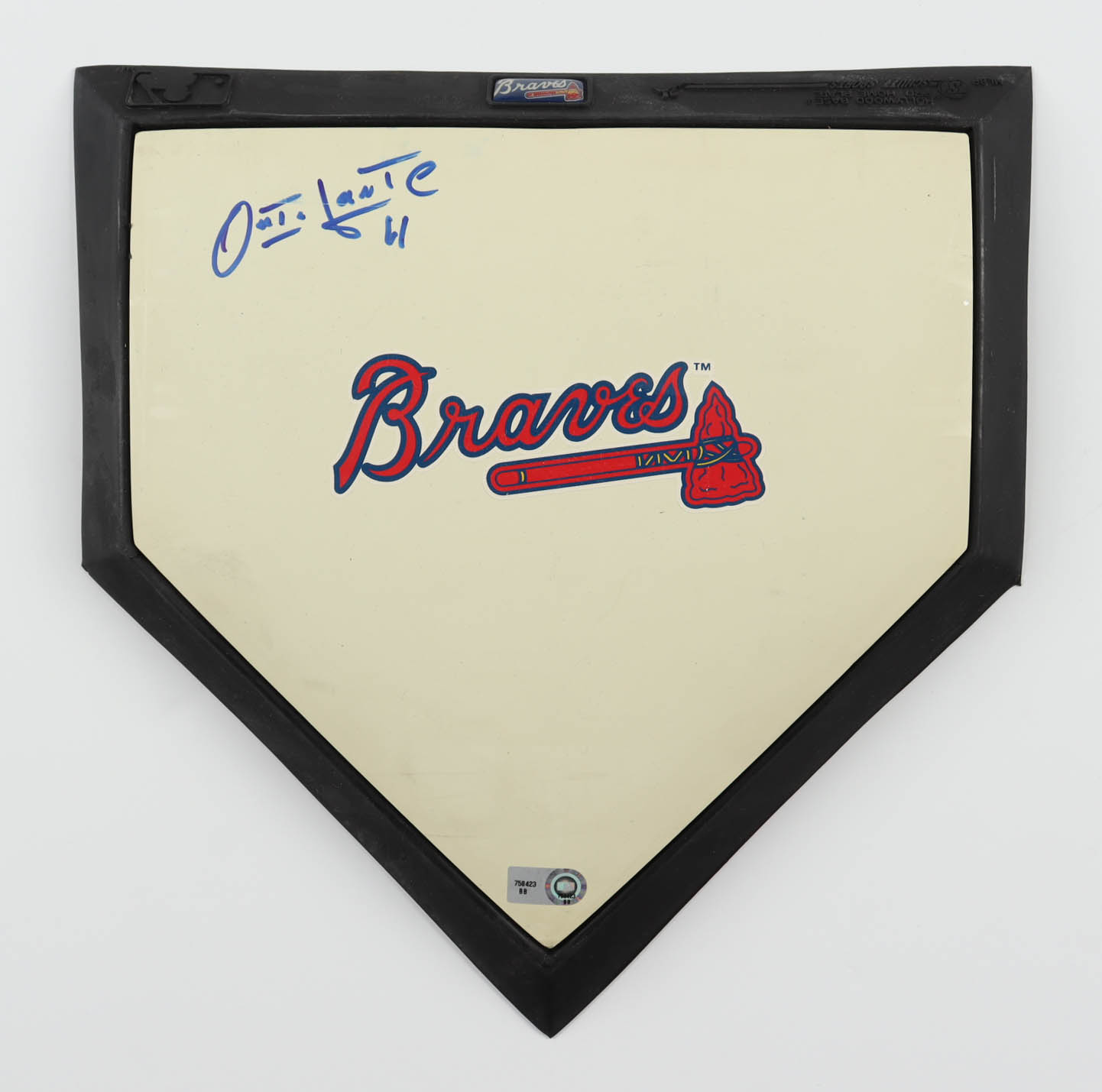 Omar Infante Signed Braves Mini Home Plate (MLB) | Pristine Auction