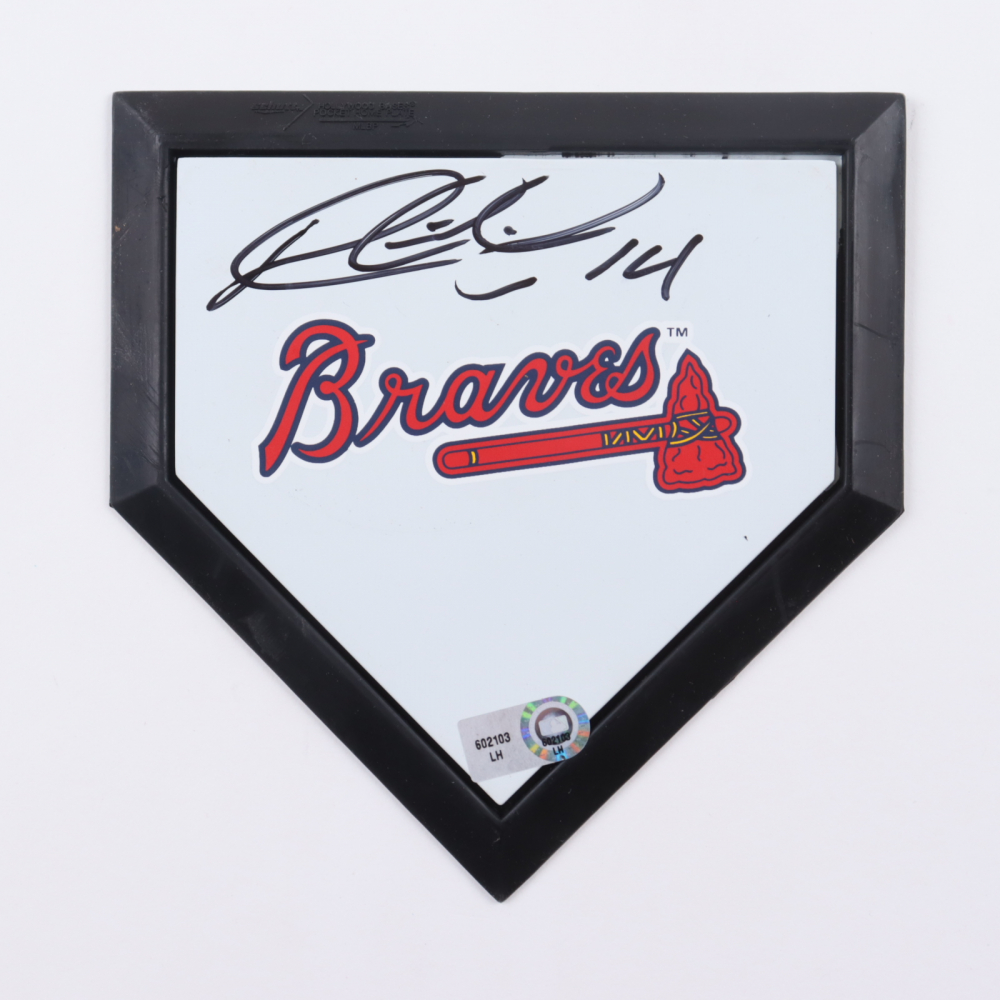 Martin Prado Signed 5x5 Braves Logo Mini Home Plate (MLB) | Pristine ...