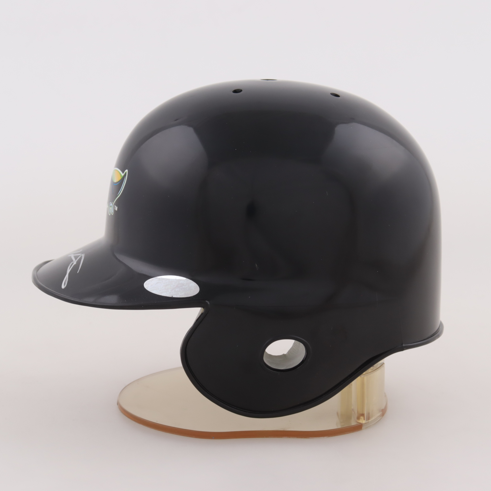 Josh Hamilton Signed Rays Mini Helmet (Just The Proof) | Pristine Auction