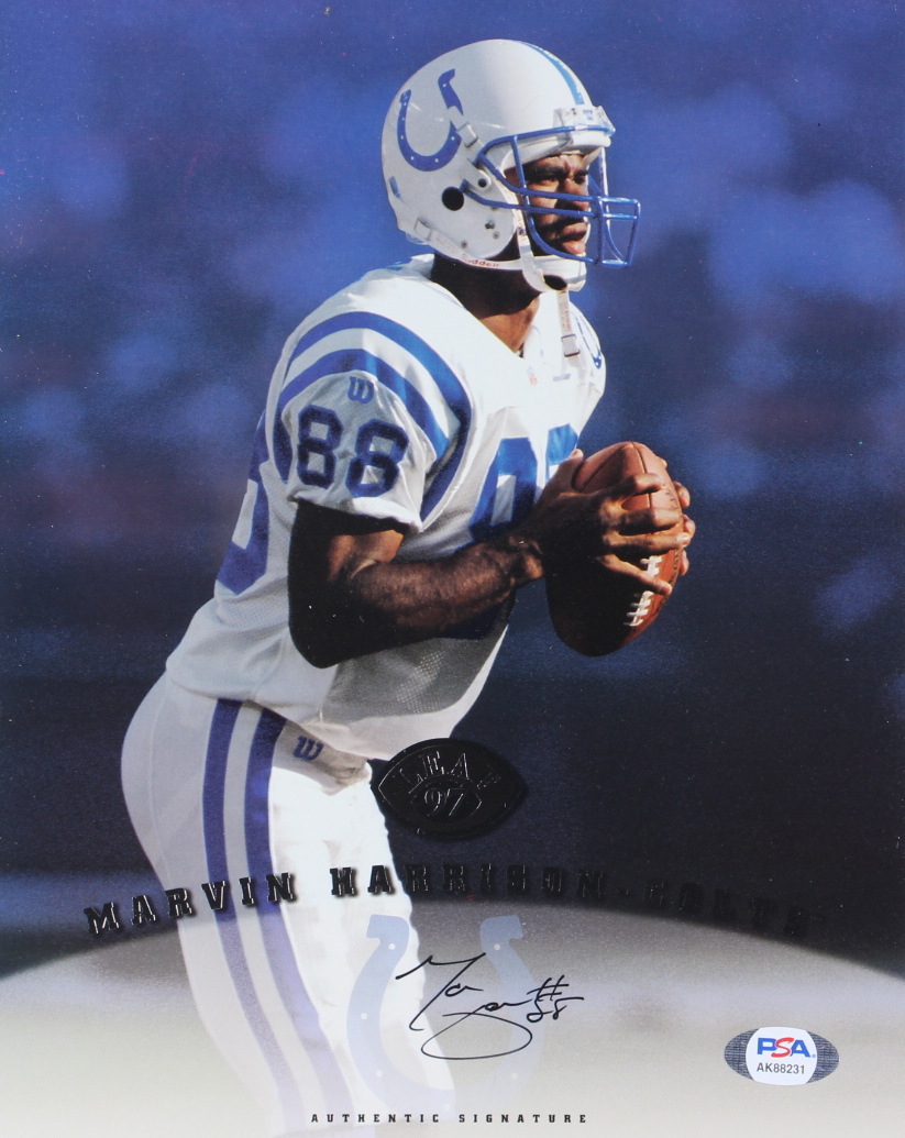 Marvin Harrison Signed 1997 Leaf Signature #58 (PSA) | Pristine Auction