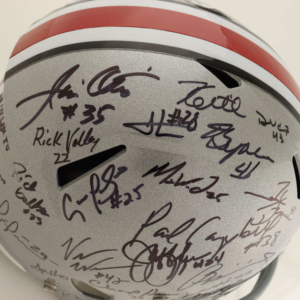 Ohio State Buckeyes Full-Size Speed Helmet Team-Signed by (23) with Tim ...
