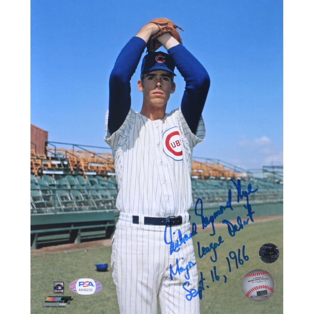 Rich Nye Signed Cubs 8x10 Photos Inscribed "Major League Debut Sept. 16 ...