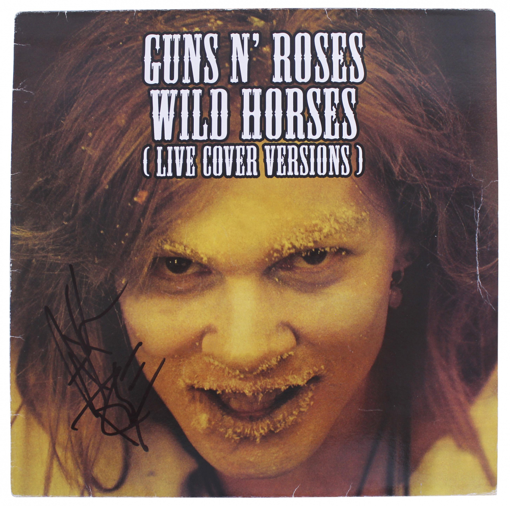 Axl Rose Signed "Guns N' Roses: Wild Horses" Vinyl Album Cover (Beckett ...