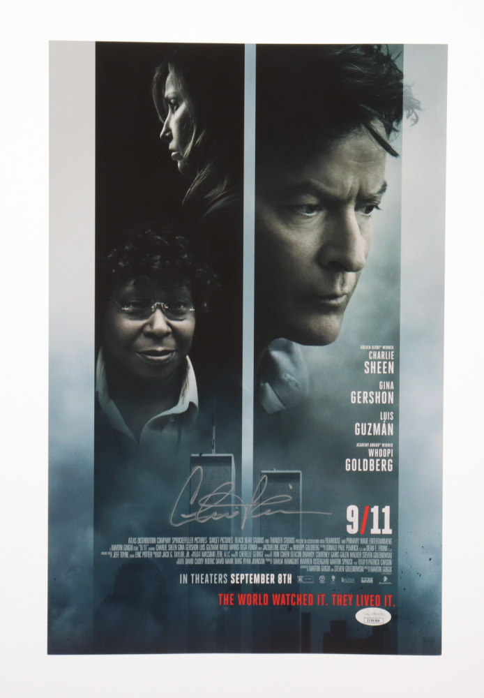 Charlie Sheen Signed "9/11" 11x17 Photo (JSA) | Pristine Auction