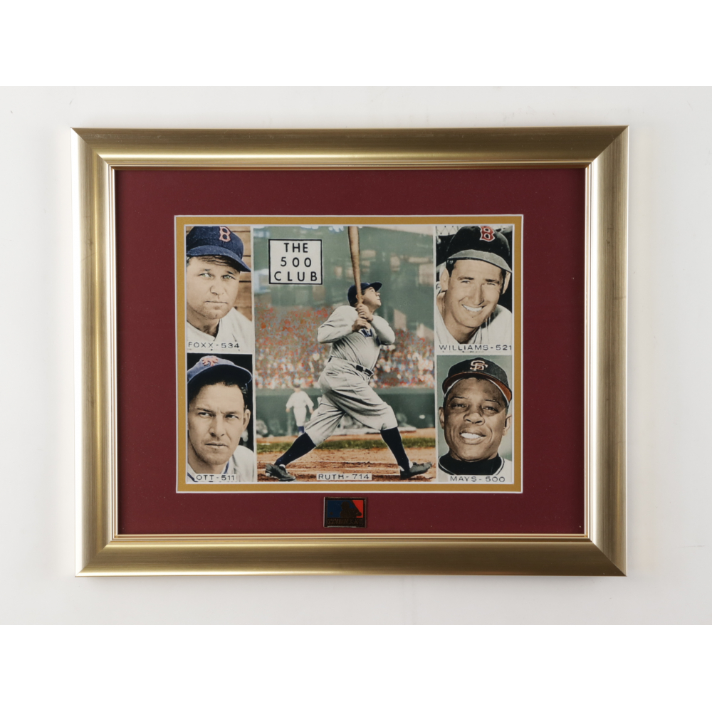 "500 Home Run Club" Custom Framed Photo Display with Vintage MLB Pin ...