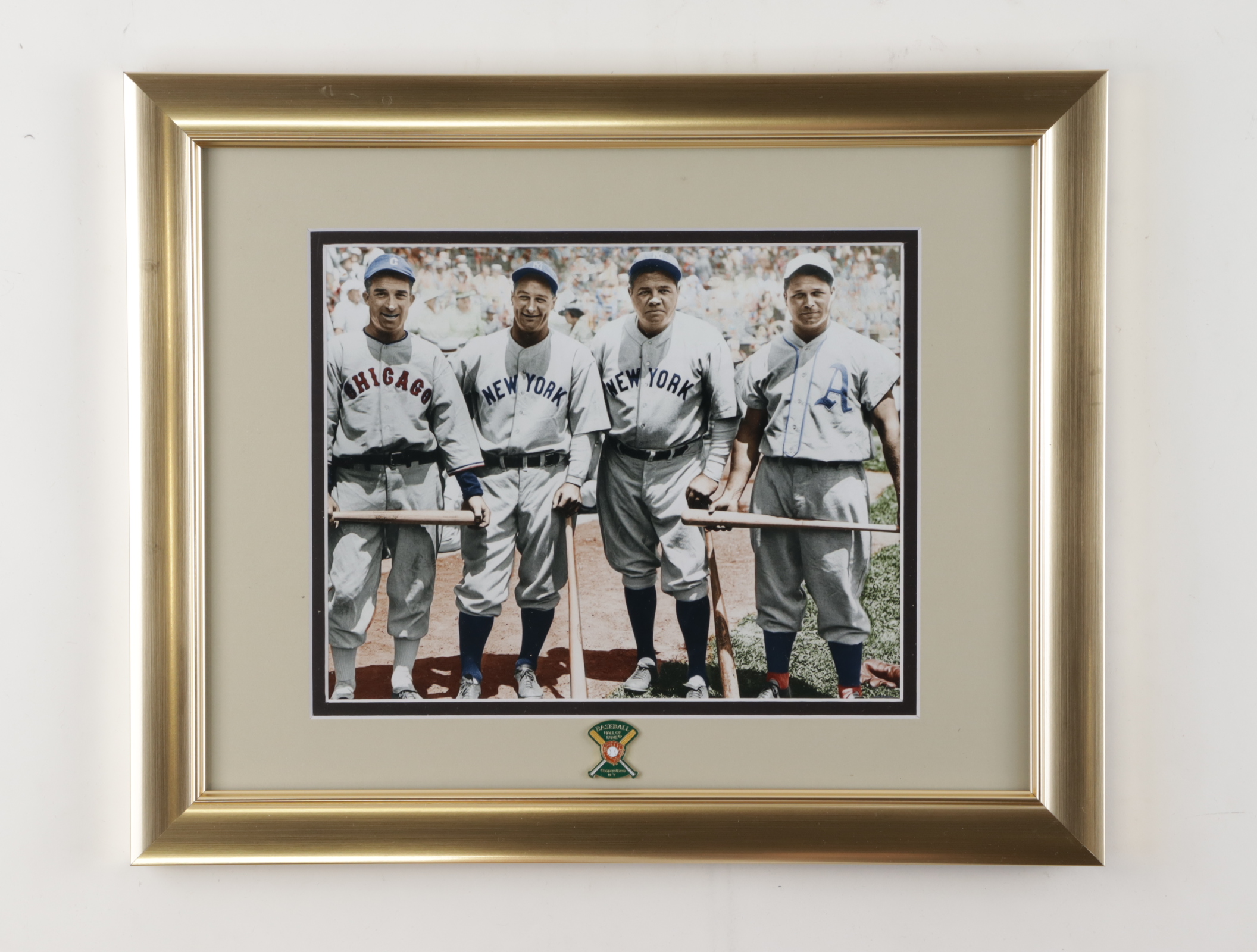 Baseball Hall of Fame Custom Framed Photo Display Featuring Babe Ruth ...