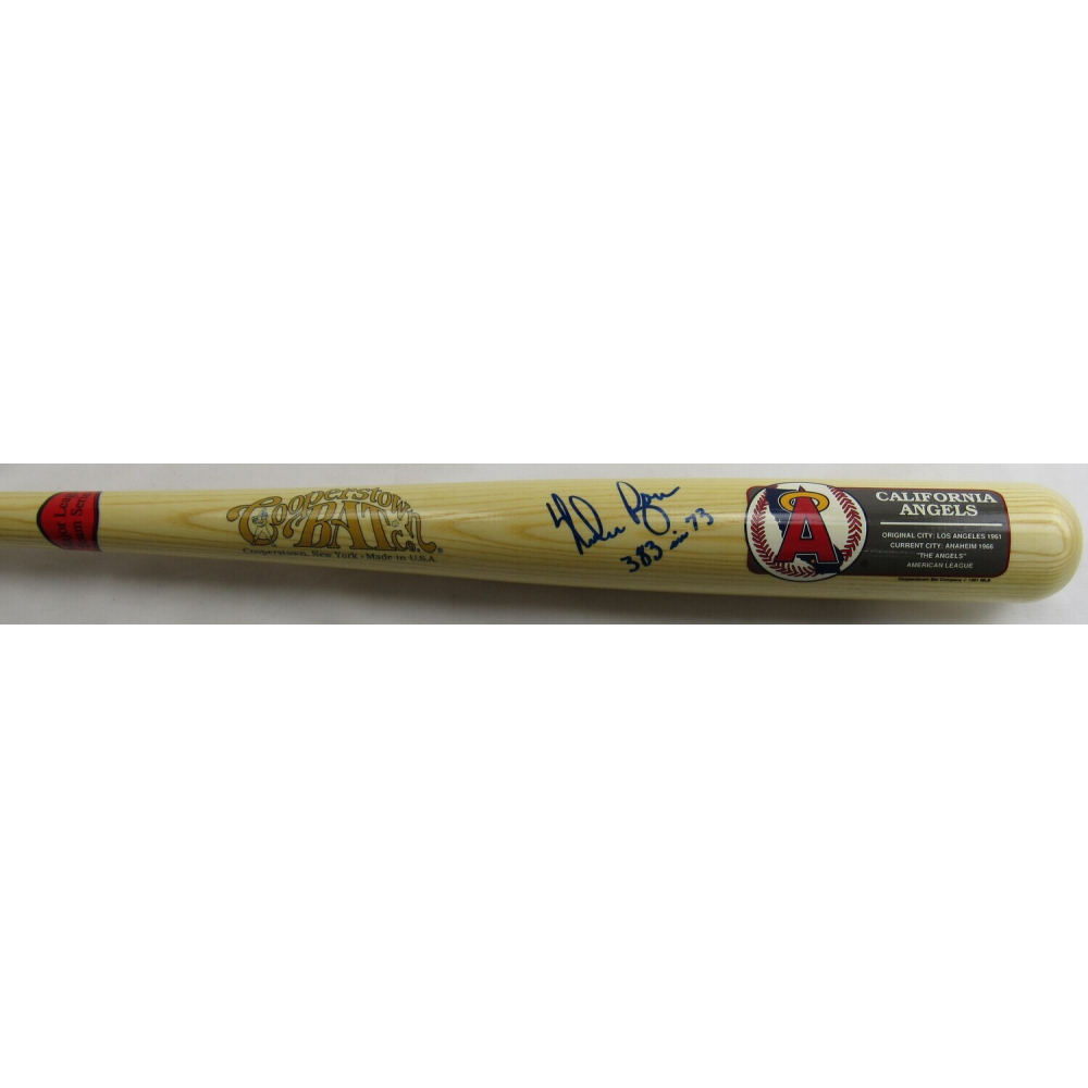 Nolan Ryan Signed Cooperstown Bat Co. Angels Logo Baseball Bat ...