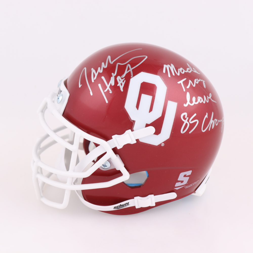 Jamelle Holieway Signed Oklahoma Sooners Mini Helmet Inscribed "Made ...