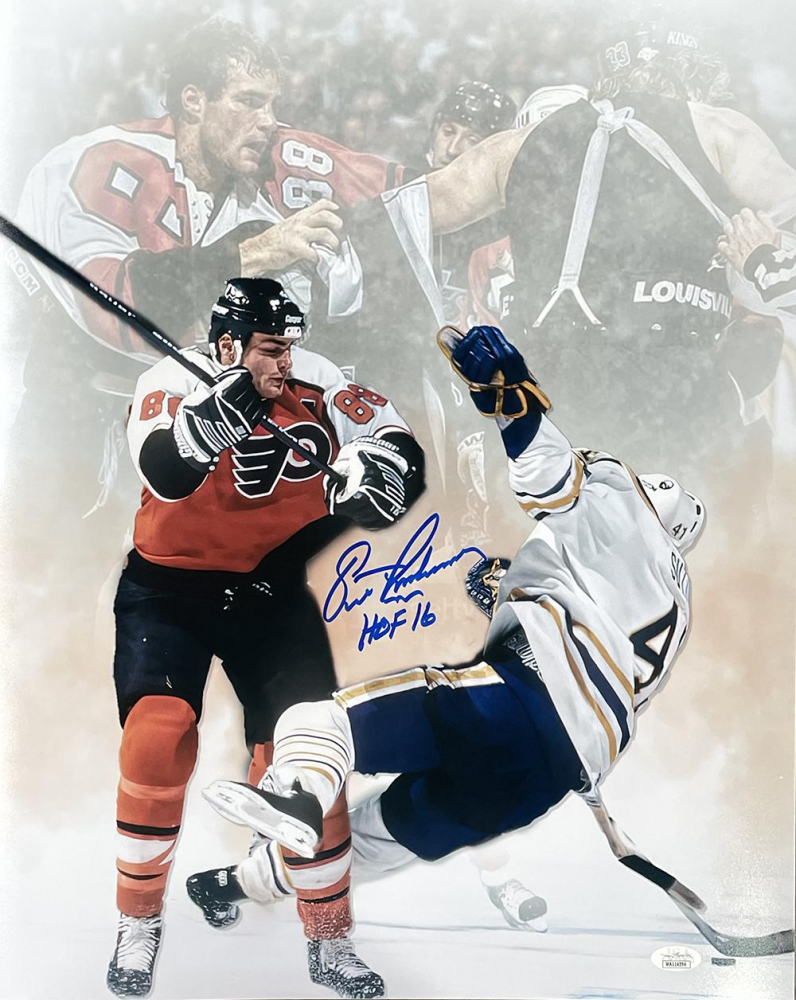 Eric Lindros Signed Flyers 16x20 Photo Inscribed "HOF 16" (JSA ...
