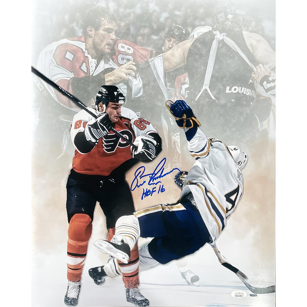 Eric Lindros Signed Flyers 16x20 Photo Inscribed "HOF 16" (JSA ...