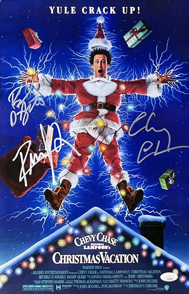 Chevy Chase, Randy Quaid, & Beverly D'Angelo Signed "National Lampoons ...