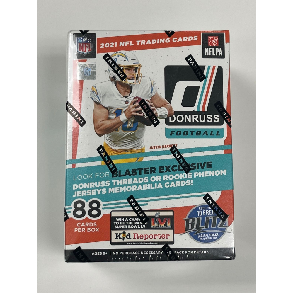 2021 Panini Donruss Football Blaster Box with (11) Packs | Pristine Auction