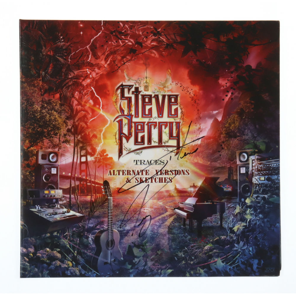 Steve Perry Signed "Traces" Vinyl Record Album Cover (AutographCOA ...